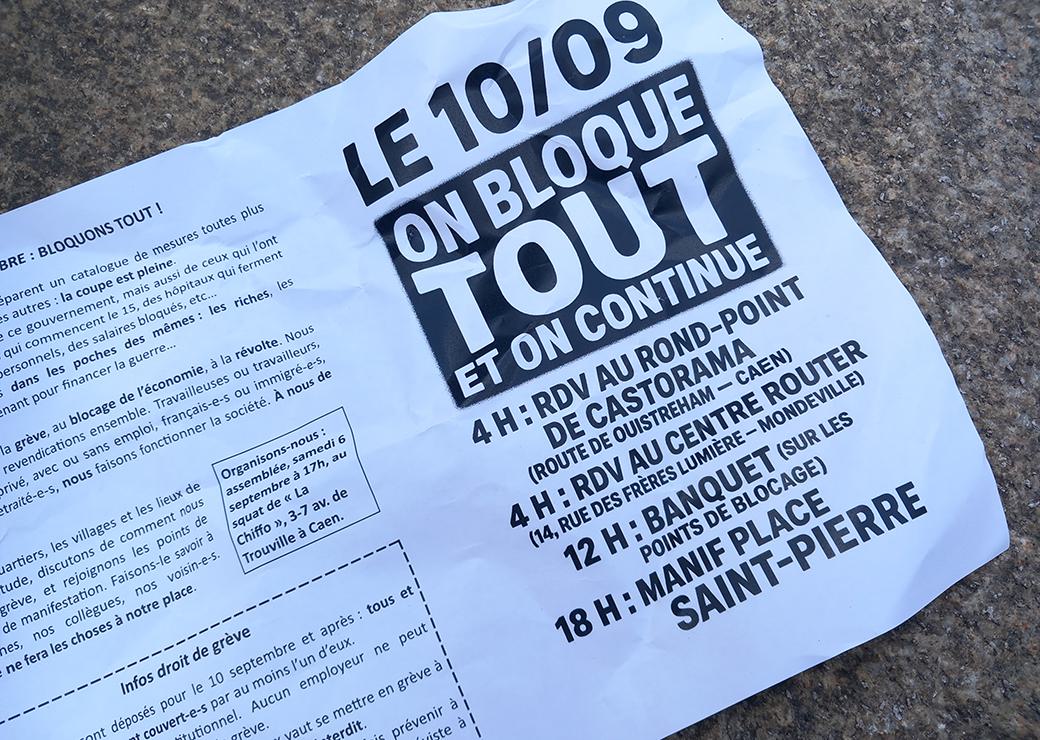 Mouvement du 10 septembre : des actions sur tout le territoire attendues par les autorités